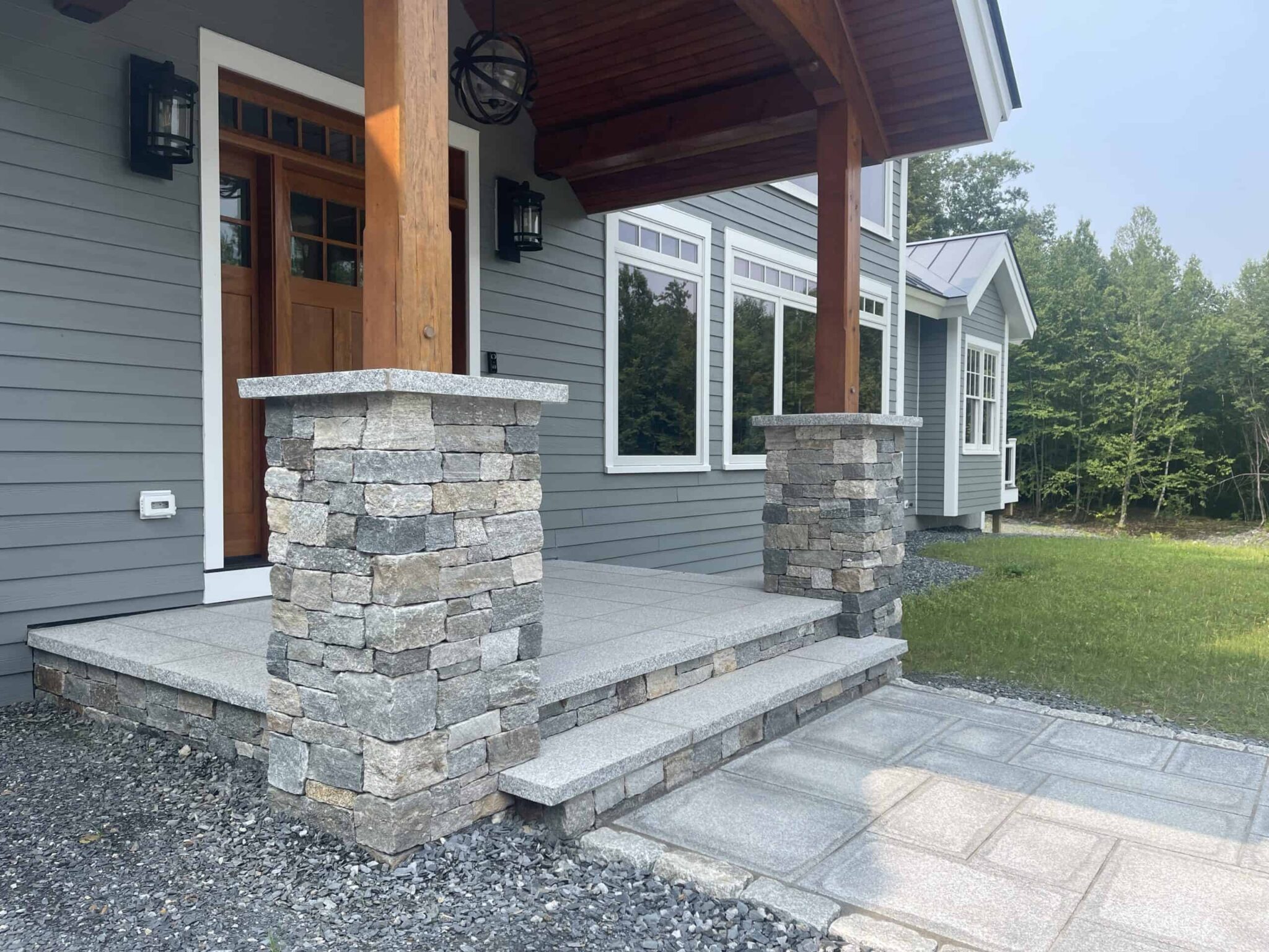 Elevating Curb Appeal with Stone Columns for a Front Porch