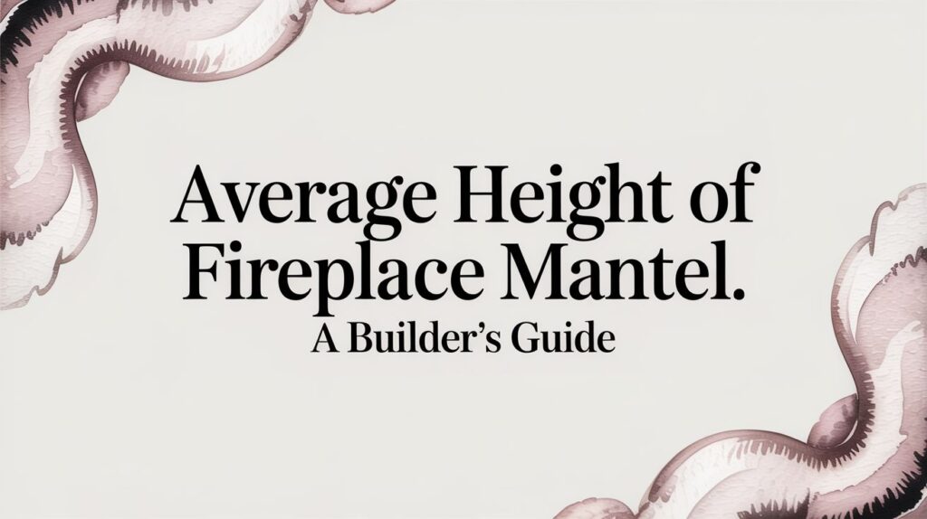 Average Height of Fireplace Mantel A Builder's Guide