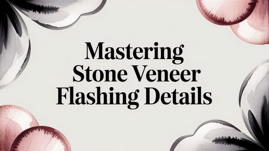 Mastering Stone Veneer Flashing Details